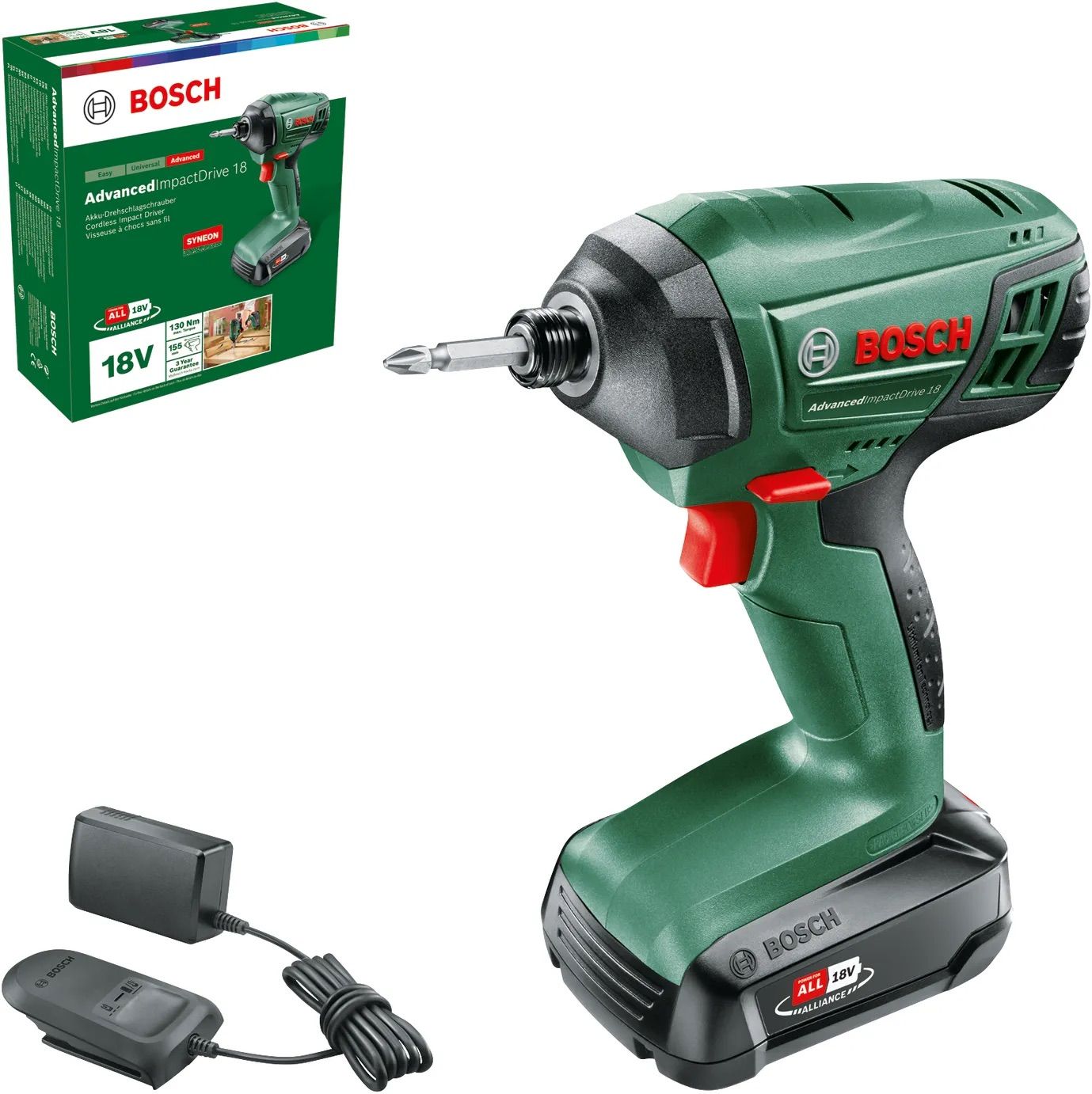 Smūginis suktuvas Bosch Advanced ImpactDrive 18; 18 V; 1x1,5 Ah akum. - 0603980302 - Suktuvai ir ...